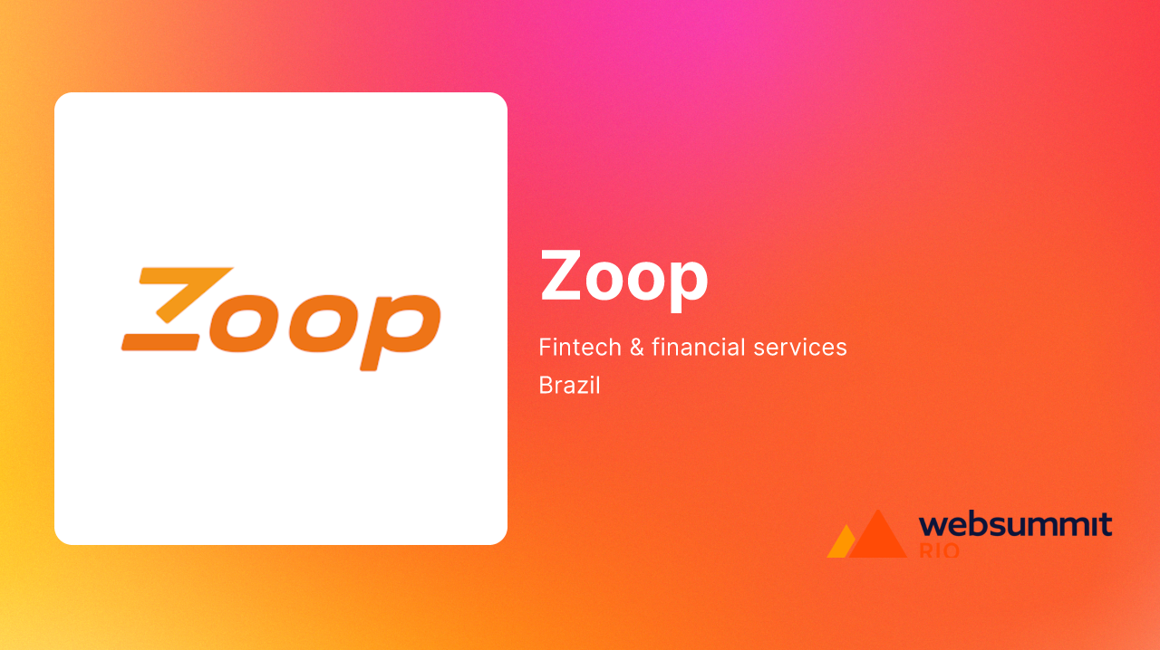 Zoop | Web Summit Rio