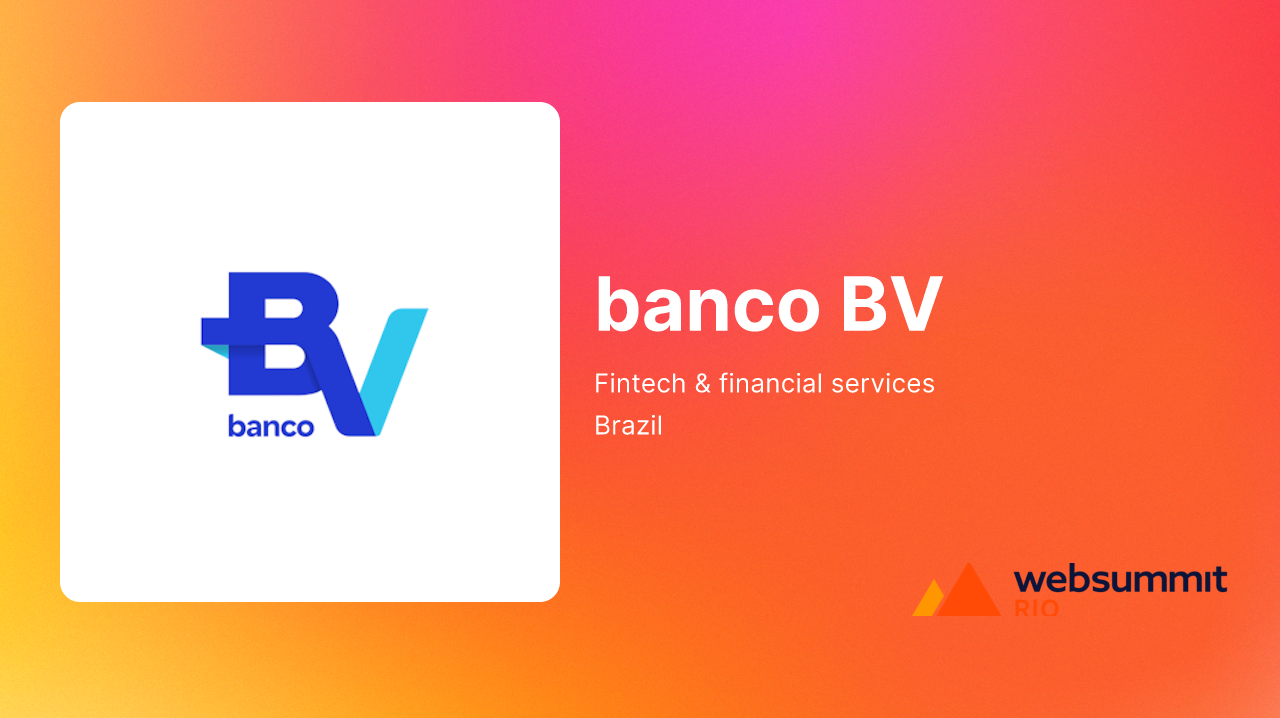 banco BV | Web Summit Rio