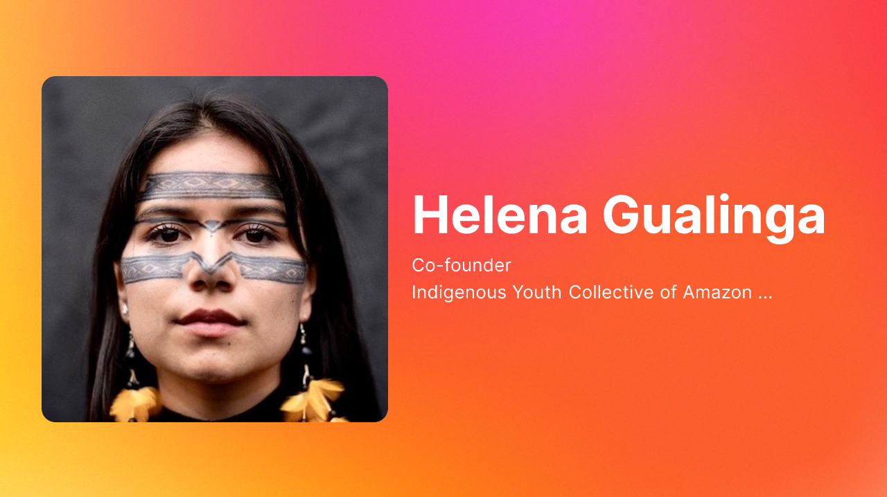 Helena Gualinga | Web Summit Rio